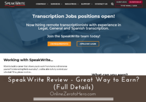 SpeakWrite Review – Great Way to Earn? (Full Details) | Online Zero to Hero